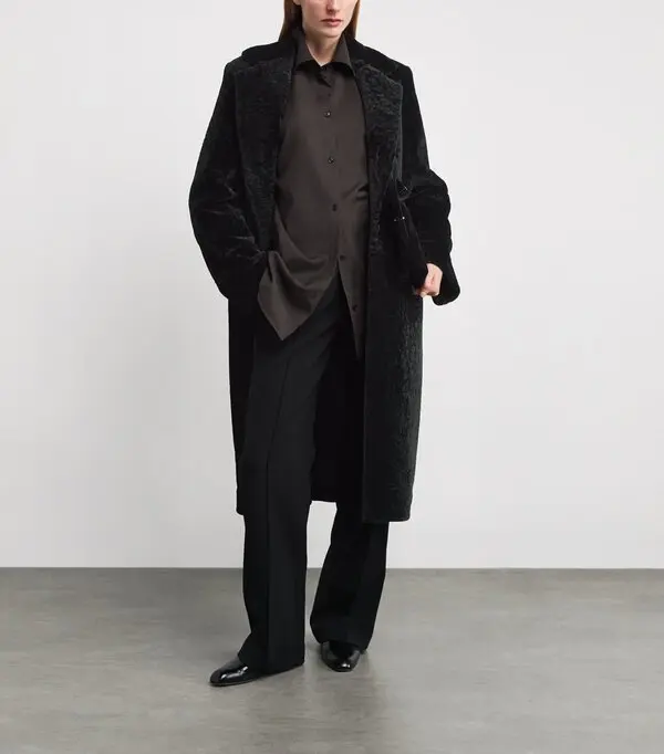 TOTEME Shearling Trench Coat