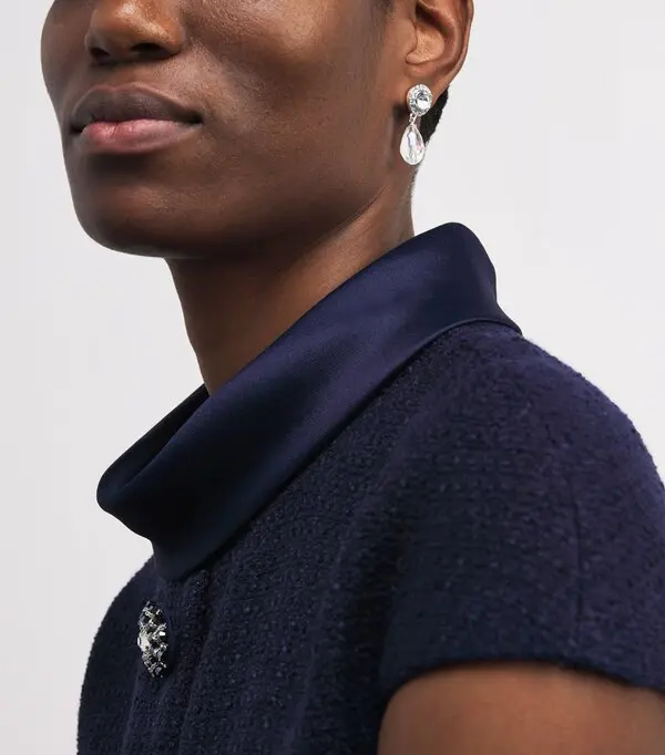 SELF-PORTRAIT Crystal Drop Earrings