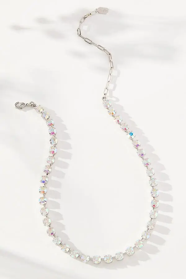 ELIZABETH COLE Shardelia Crystal Necklace - Pink
