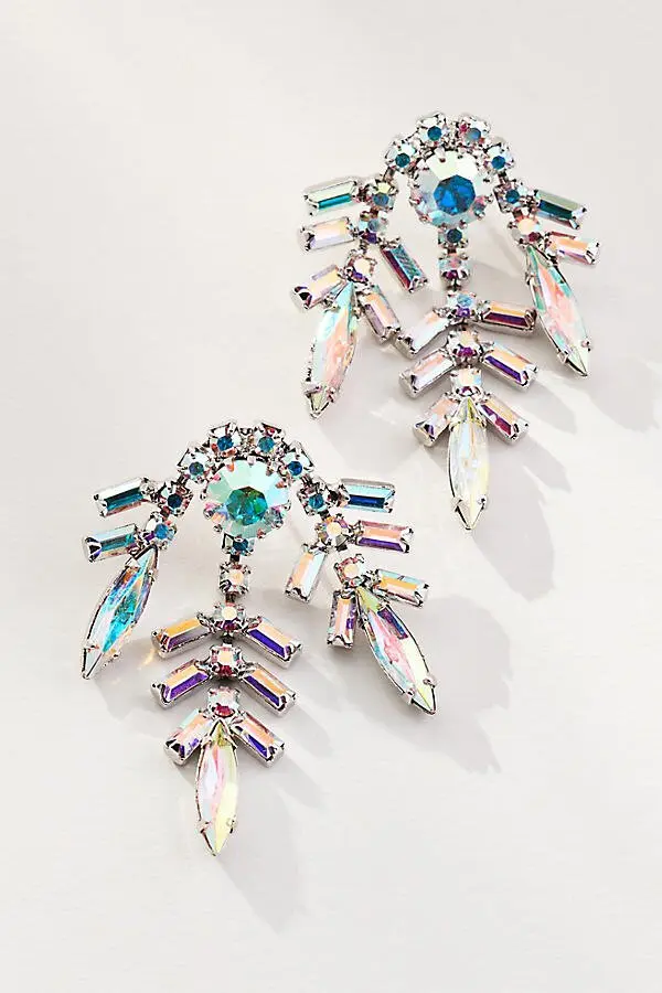 ELIZABETH COLE Clary Crystal Earrings - Iridescent