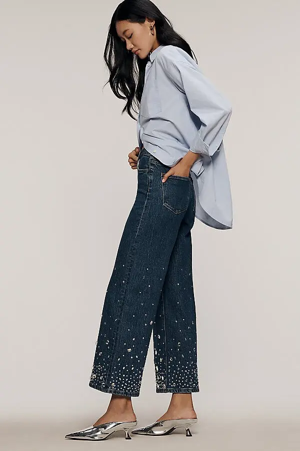 Joe's Jeans The Mia High Rise Embellished Ankle Jeans - Crystal Sky