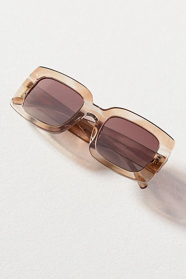 ELEVENTH HOUR Mk Translucent Oversized Square Sunglasses - Brown