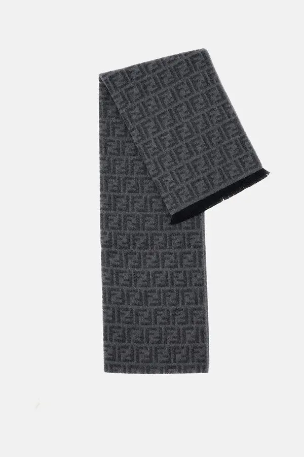 Fendi Sciarpa In Lana - Grey