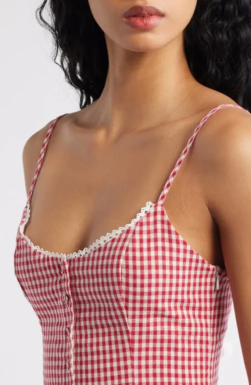 brown gingham dress princess polly Princess Polly Women's Juanette Check Halter Minidress - Natural