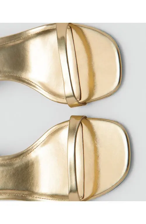 Mango Tica Ankle Strap Sandal - Gold