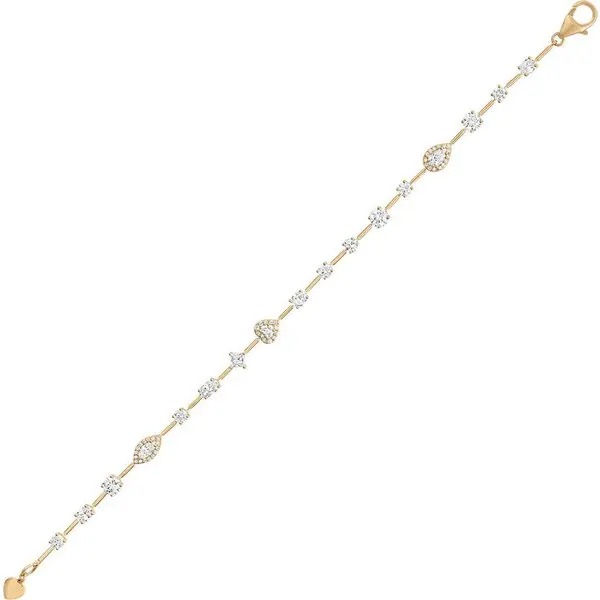 EDEN PRESLEY Mini Rock Candy Bracelet - Yellow Gold - Diamond