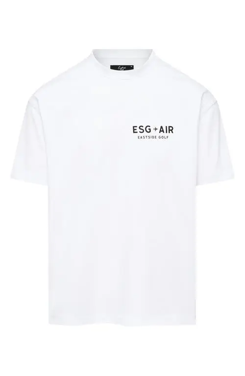 EASTSIDE GOLF Boarding Pass Graphic T-shirt - Bright White