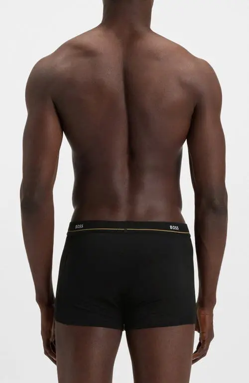 BOSS Assorted 5-pack Essential Stretch Cotton Trunks - Black/blue/grey