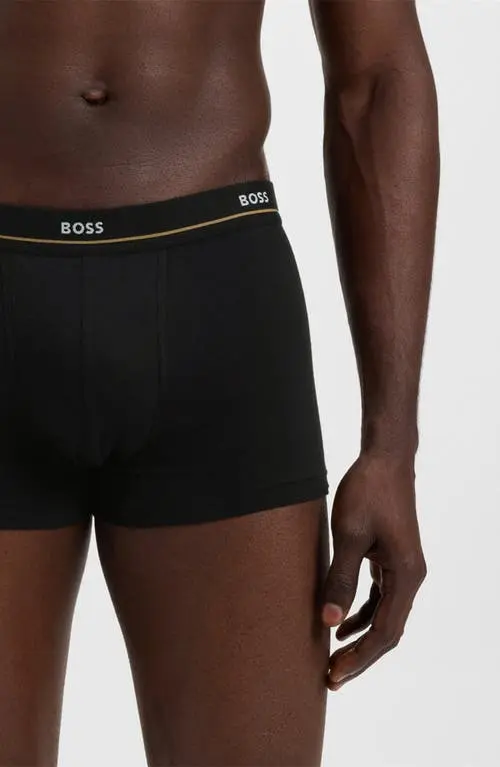 BOSS Assorted 5-pack Essential Stretch Cotton Trunks - Black/blue/grey
