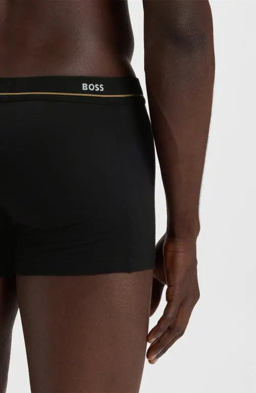 BOSS Assorted 5-pack Essential Stretch Cotton Trunks - Black/blue/grey