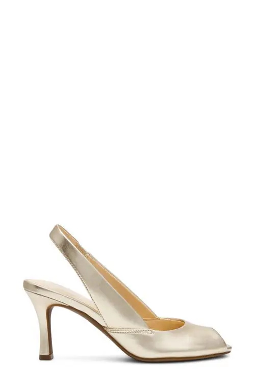 Anne Klein Jovi Slingback Peep Toe Pumps - Gold