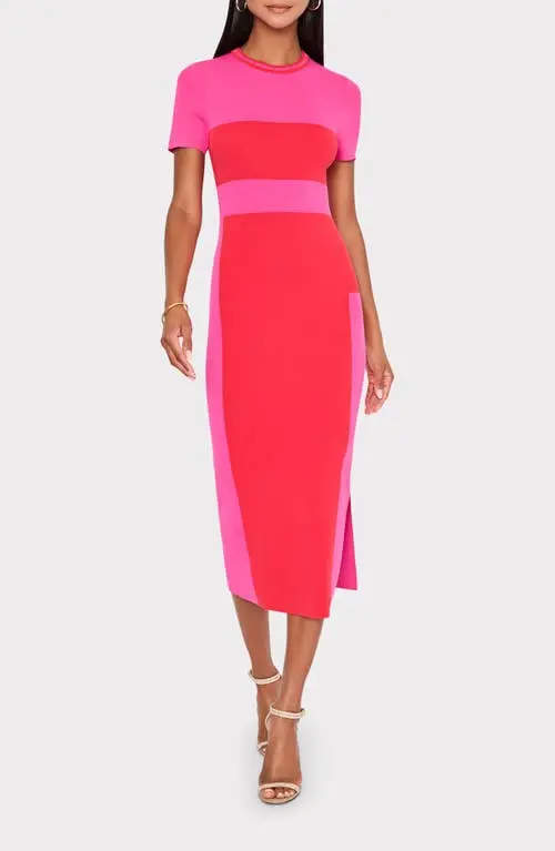 MILLY Shohona Colorblock Midi Dress