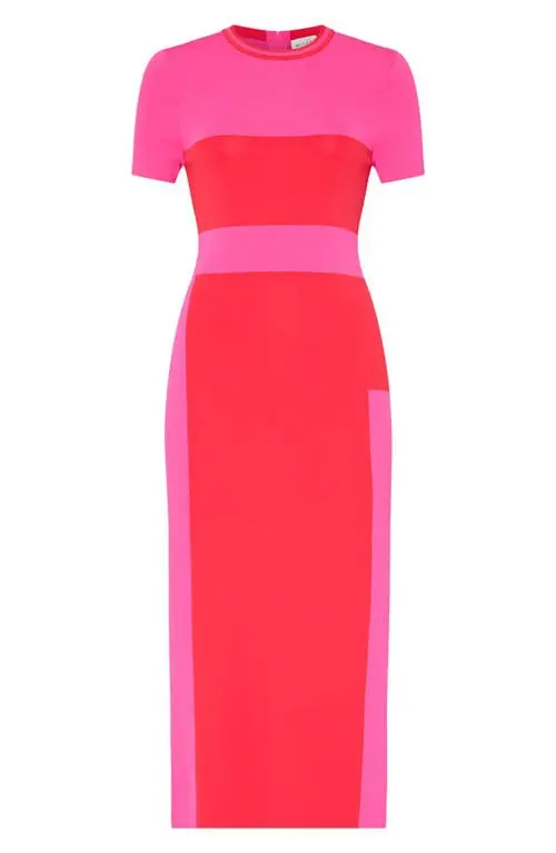 MILLY Shohona Colorblock Midi Dress