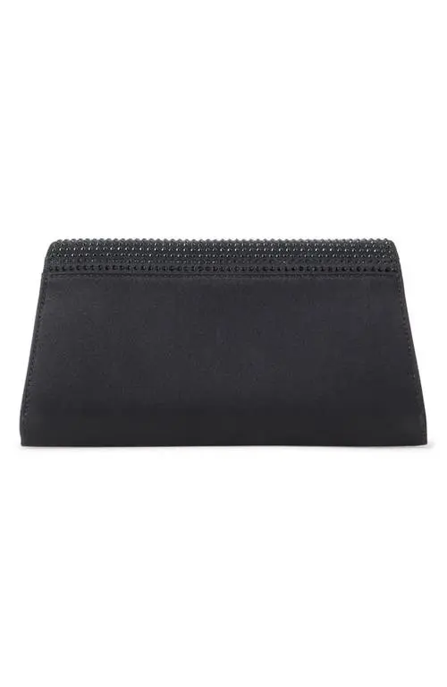 Akris Anouk Crystal Embellished Silk & Leather Clutch - Black