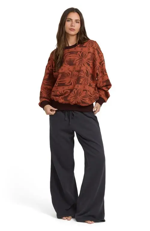 BILLABONG Vida Palms Print Relaxed Sweatshirt