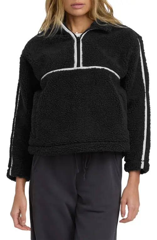 BILLABONG Faux Shearling Half Zip Pullover