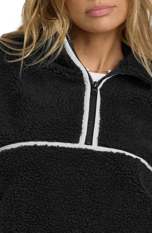 BILLABONG Faux Shearling Half Zip Pullover