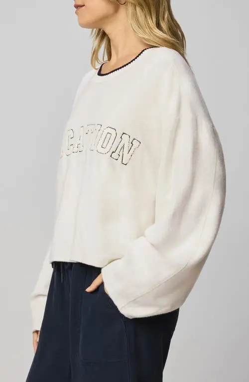 Splendid Vacation Appliqué Sweatshirt