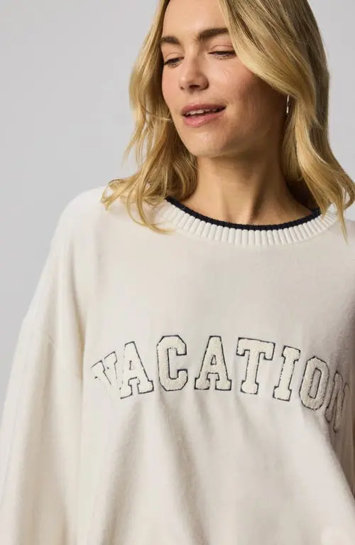 Splendid Vacation Appliqué Sweatshirt