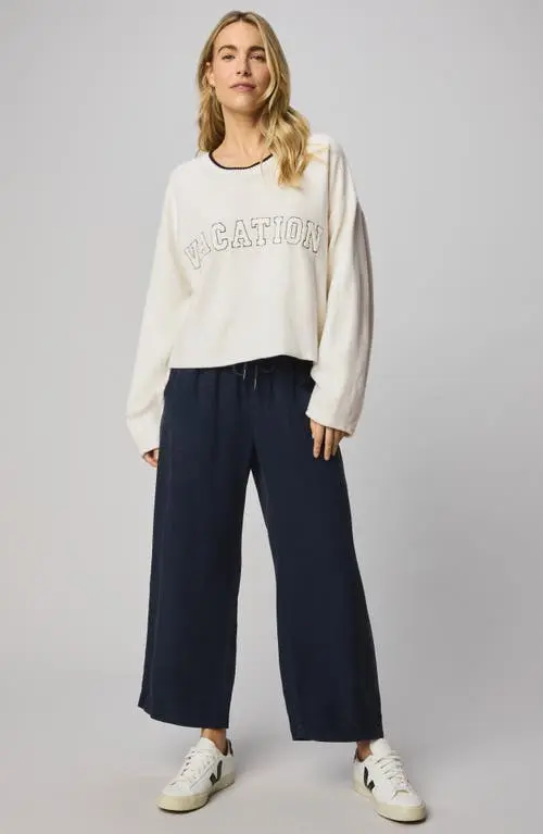 Splendid Vacation Appliqué Sweatshirt