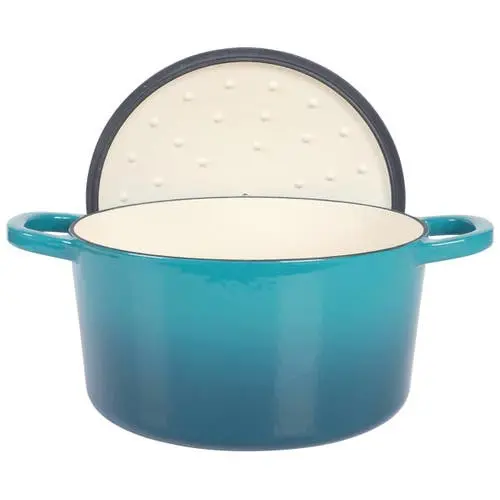 CROCKPOT 7 Quart Round Enameled Cast Iron Dutch Oven With Lid