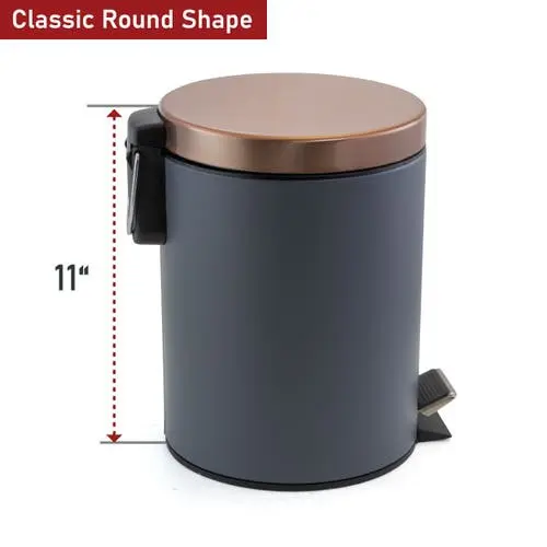 ELAMA 1.5 Gallon Stylish Grey And Soft Pedal Office
