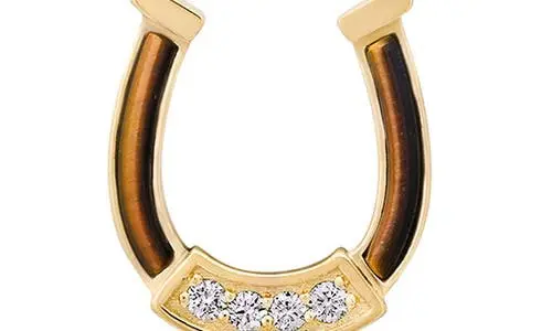 Established Horseshoe Diamond Pendant Necklace
