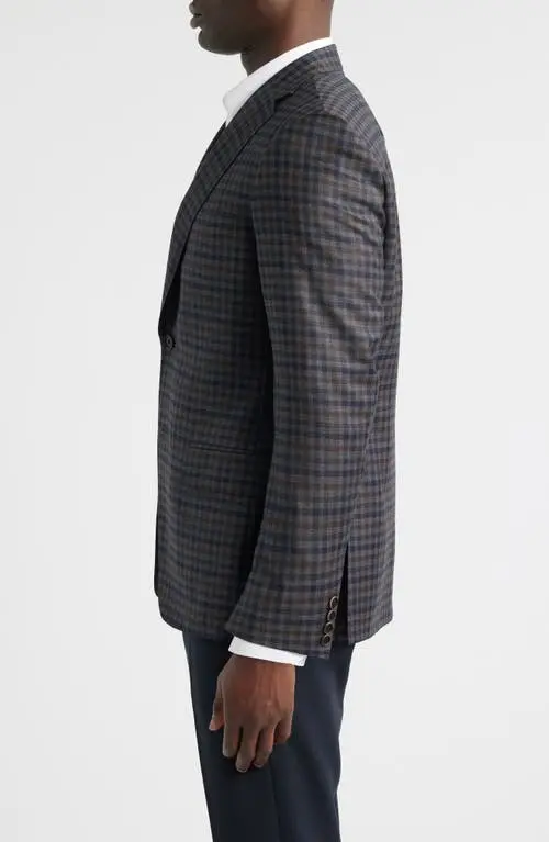 HERITAGE GOLD Milano Regular Fit Check Super 130s Wool Sport Coat