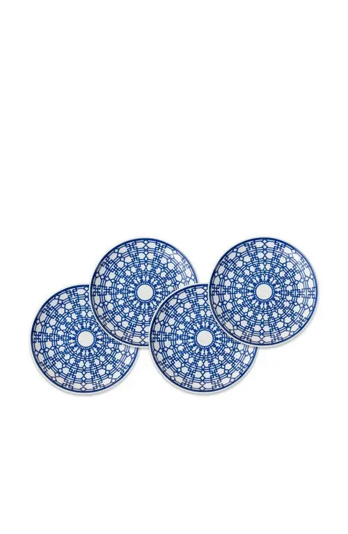 CASKATA Newport Garden Gate Small Plates Porcelainset 4 - Blue