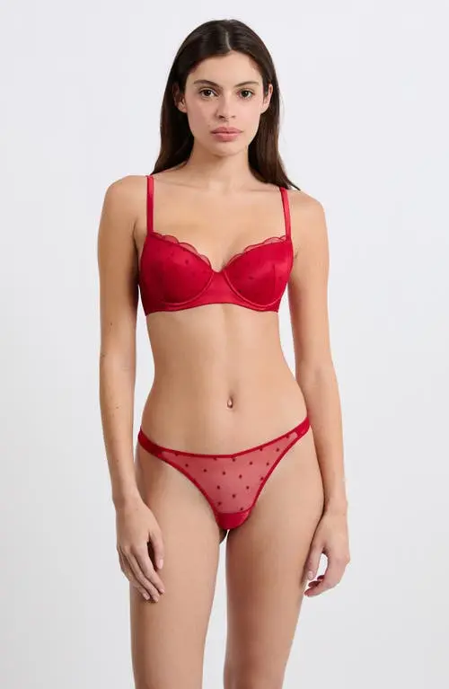 ETAM Divine Brazilian Cut Thong - Red