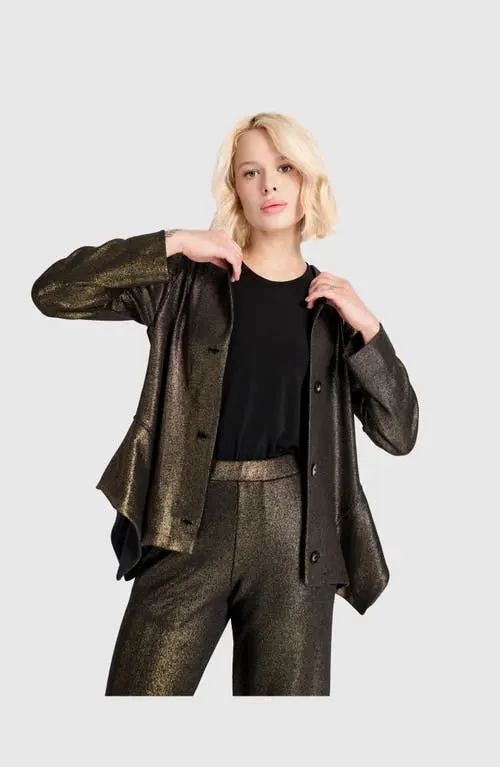 Alembika Flounce Metallic Knit Jacket