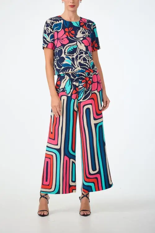 Trina Turk Printed Short Sleeve Top