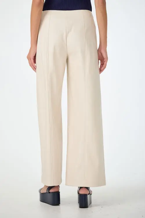 Trina Turk Parque Faux Leather Wide Leg Pant