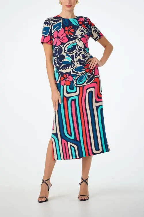 Trina Turk Martay Printed Midi Dress - Multi