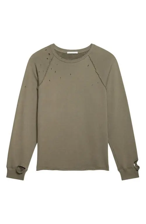 Helmut Lang Distressed Crewneck Sweatshirt