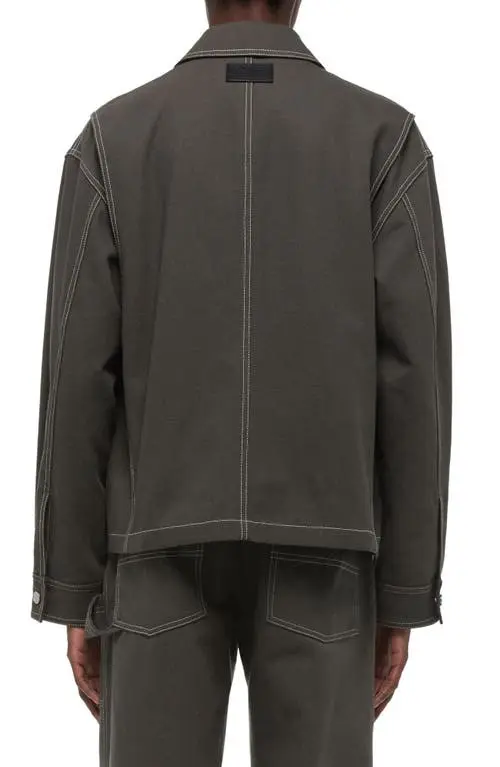 Helmut Lang Topstitch Detail Cotton Carpenter's Jacket