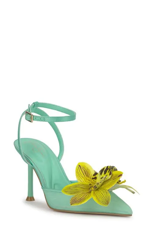 Jessica Simpson Vilyria Embellished Pointed Toe Pump - Summer Seafoam