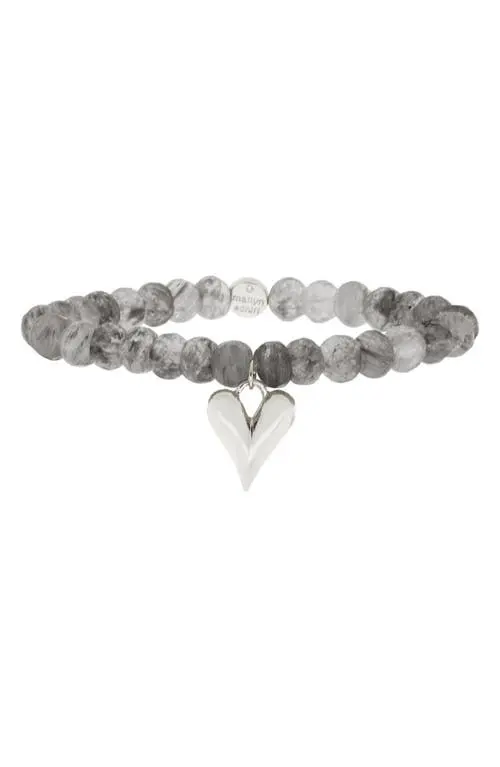 MARLYN SCHIFF Talia Beaded Bracelet - Silver/labradorite