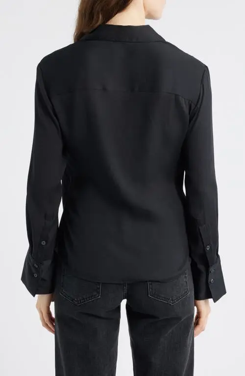 Mango Rider Wrap Satin Shirt