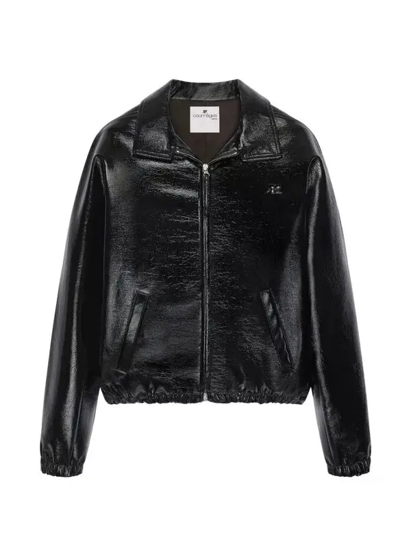 COURREGES Zip-up Jacket - Black