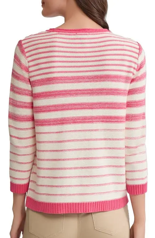 Jones New York Marled Roll Neck Sweater - Fresh Guava/jones White