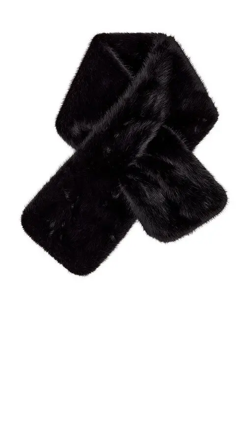 LOVERS AND FRIENDS Faux Mink Scarf - Black
