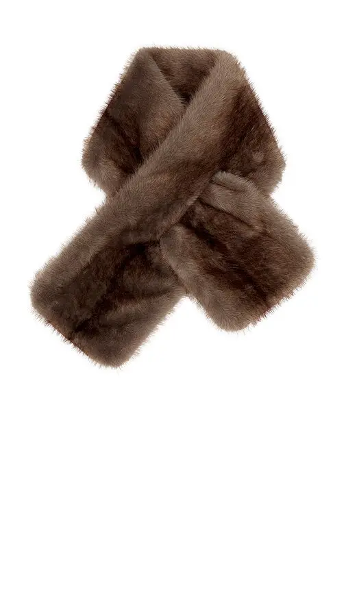 LOVERS AND FRIENDS Faux Mink Scarf - Taupe