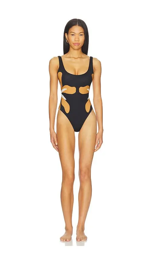 CALA DE LA CRUZ Franca One Piece - Cattleya Black & White