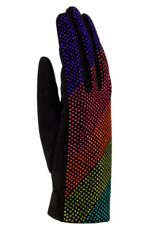 Kurt Geiger Crystal Wave Leather Gloves