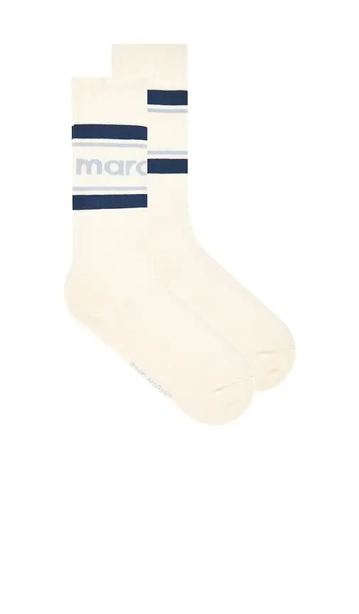 Isabel Marant Dona Socks - Ecru & Blue