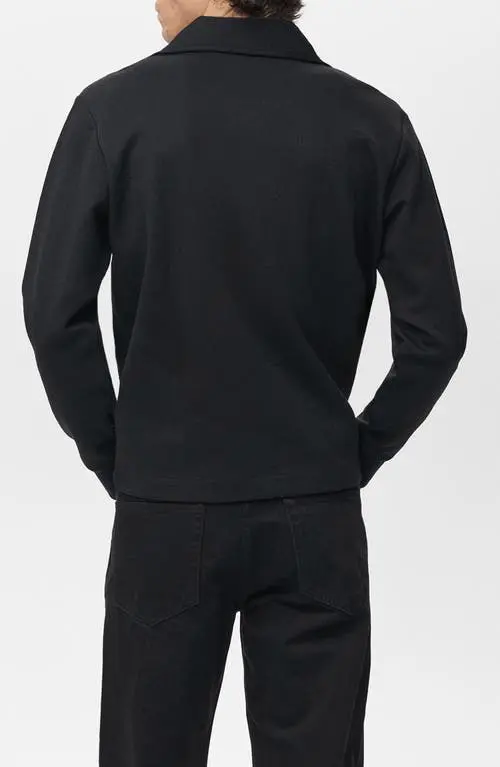 Mango Quarter Zip Cotton Sweatshirt