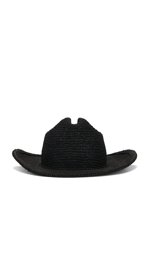 Lack Of Color Raffia Cowboy Hat - Noir