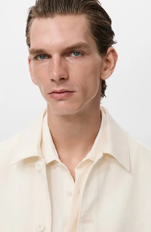 Mango Straight Cotton-blend Jacket
