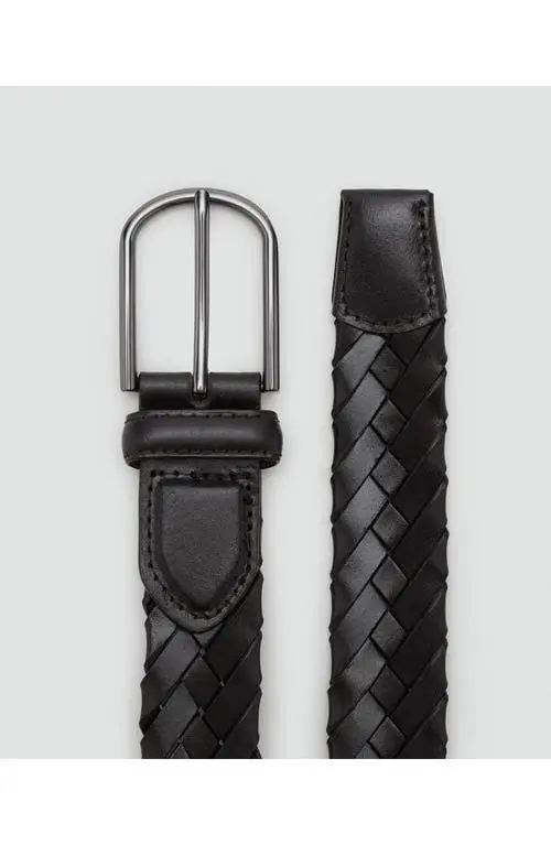 Mango Braided Leather Belt